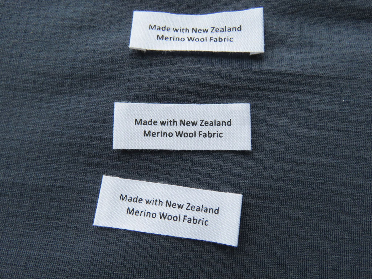 50 White cotton labels- Made with New Zealand Merino Wool Fabric – New ...