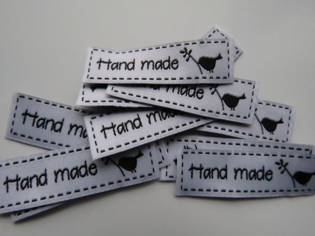 11 White Hand made and bird with Twig Labels 50x 15mm – New Zealand ...